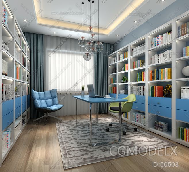 Children's Study 3D model - Study Room | CGmodelX
