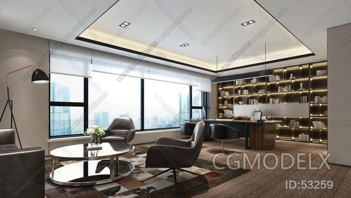General Manager Office 3D model - Office | CGmodelX