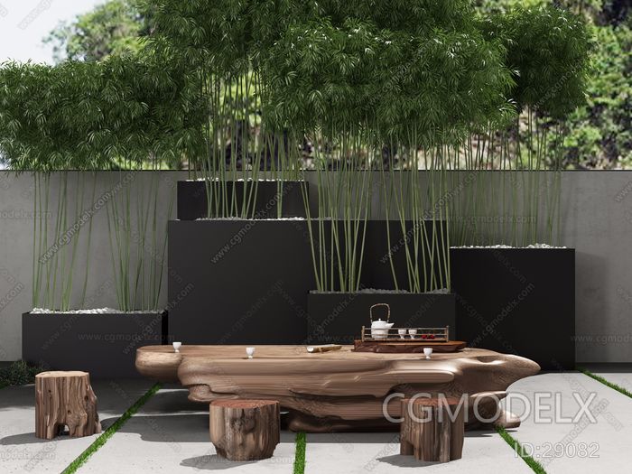 New Chinese Tea Table 3D model - Coffee Tables | CGmodelX