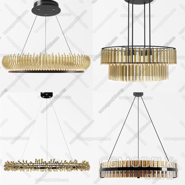 Modern Crystal Lamp 3D model - Crystal Lights | CGmodelX