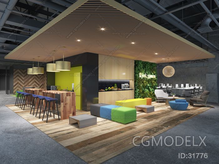 Modern Rest Area 3D model - Rest room | CGmodelX