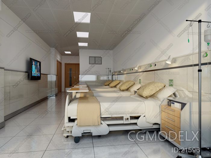 Contemporary Hospital Infusion Room 3D model - Hospital | CGmodelX