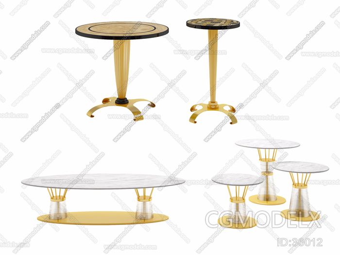 Italian Zanaboni Neoclassical Tea Table Combination 3D model - Coffee ...