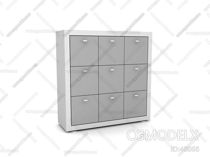 Modern Lockers 3D model - Storage Walls | CGmodelX