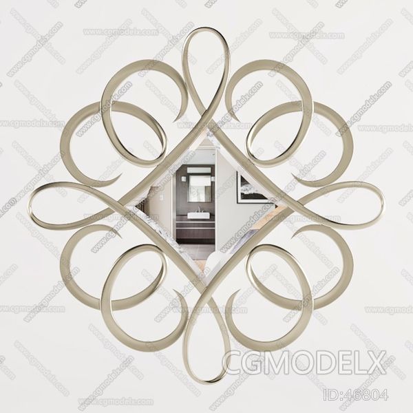 Modern Decorative Mirror 3D model [ID:46804]
