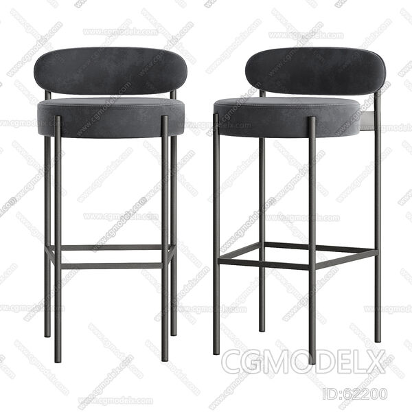 Modern Bar Chair 3D Model - bar chair | CGmodelX
