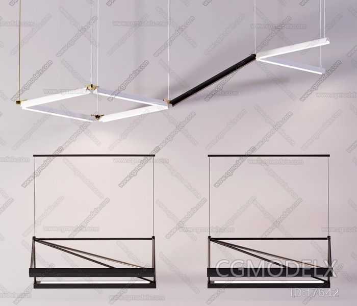 Contemporary Pendant Lights Combination 3D model - Pendant Lights ...