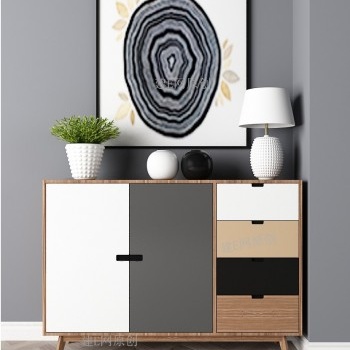 Nordic Side Cabinet Combination 3D model - Sideboards | CGmodelX