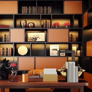 Modern Study 3D model - Study Room | CGmodelX