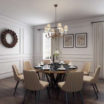 American Restaurant 3D model - Dining Room | CGmodelX