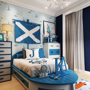 Modern Kids Room 3D model - Kids Room | CGmodelX