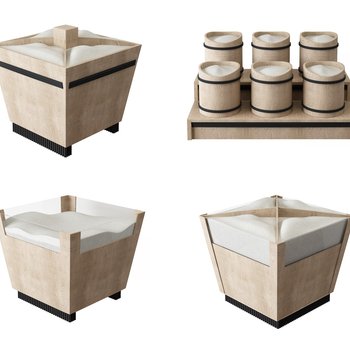 Wooden Rice Barrel Rice Warehouse Of Modern Supermarket 3D model - Wine ...