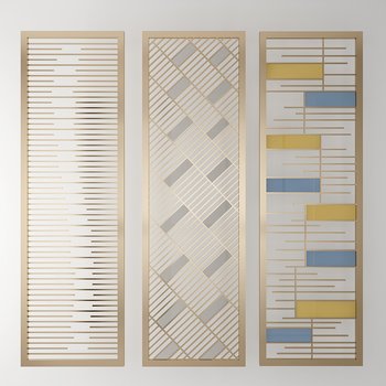 Modern Metal Screen 3D model - Room Partition | CGmodelX