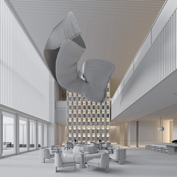 Modern Sales Office 3D Model - Sales Office | CGmodelX