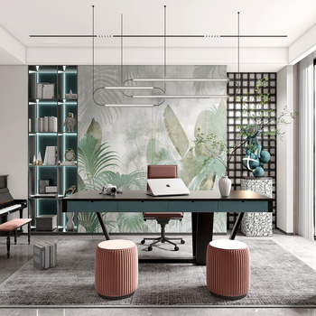 Modern Study 3D Model - Study Room | CGmodelX