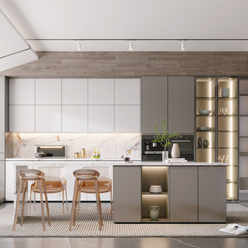 Modern Restaurant Water Bar Area 3D Model - The Kitchen | CGmodelX