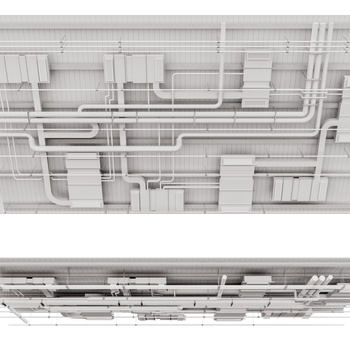 Modern Aluminum Buckle Ceiling 3D Model - Ceiling | CGmodelX