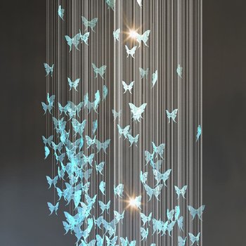 Contemporary Fashionable SimpleMetal Crystal Lights Combination 3D ...