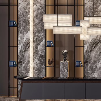 New Chinese Style Reception Area 3D model - Reception | CGmodelX