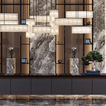 New Chinese Style Reception Area 3D model - Reception | CGmodelX