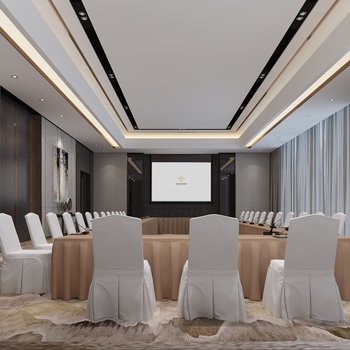 New Chinese Style Meeting Room /Conference Room 3D model - Meeting Room ...