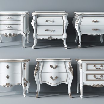 European Bedside Table 3D model - Bedside Table | CGmodelX