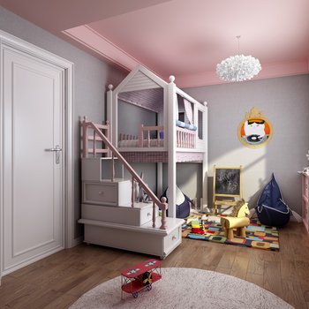 Contemporary Kids Room 3D model - Kids Room | CGmodelX